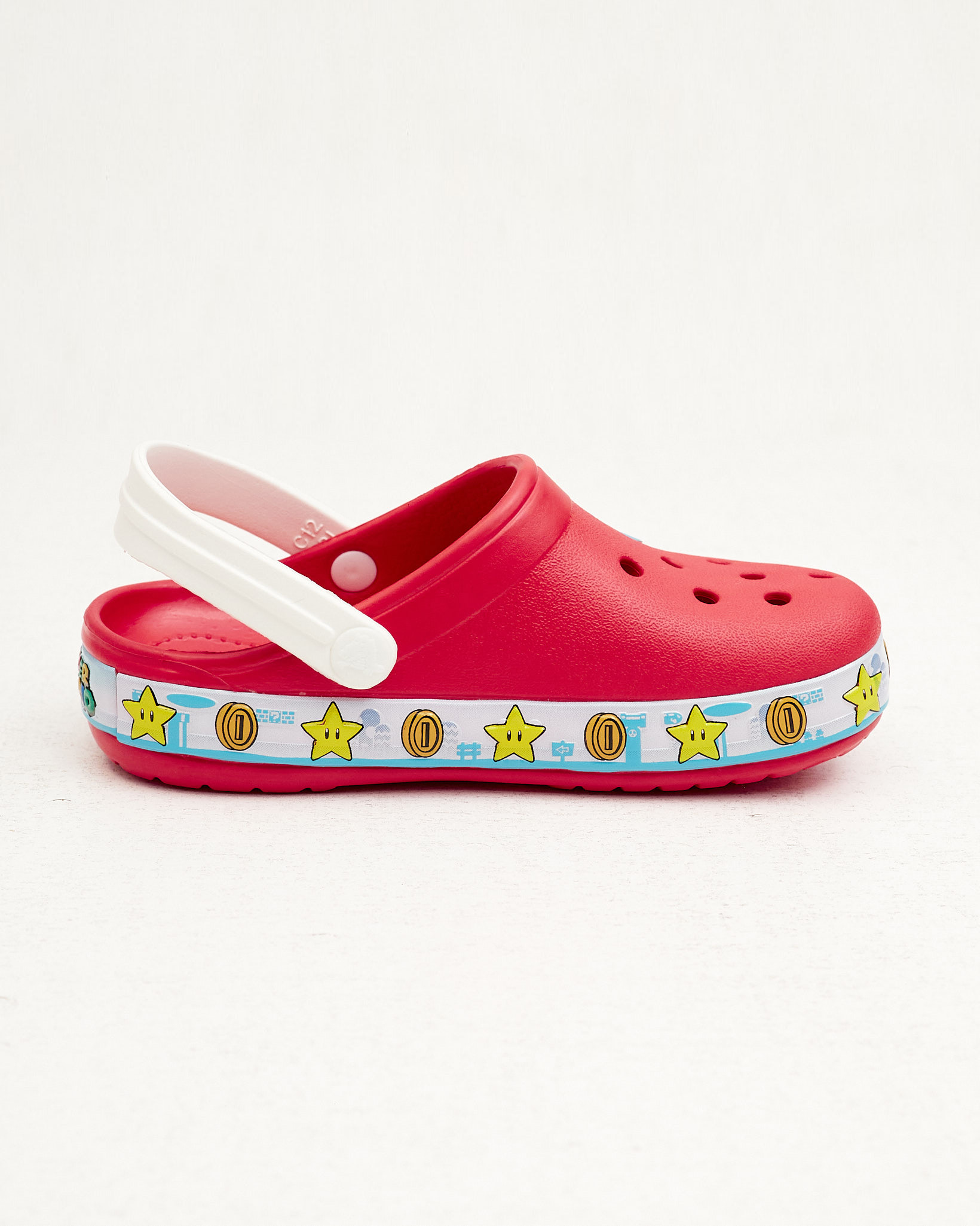 KIDS SUPER MARIO RED & IVORY STRAP CROCS – Posh Apparels