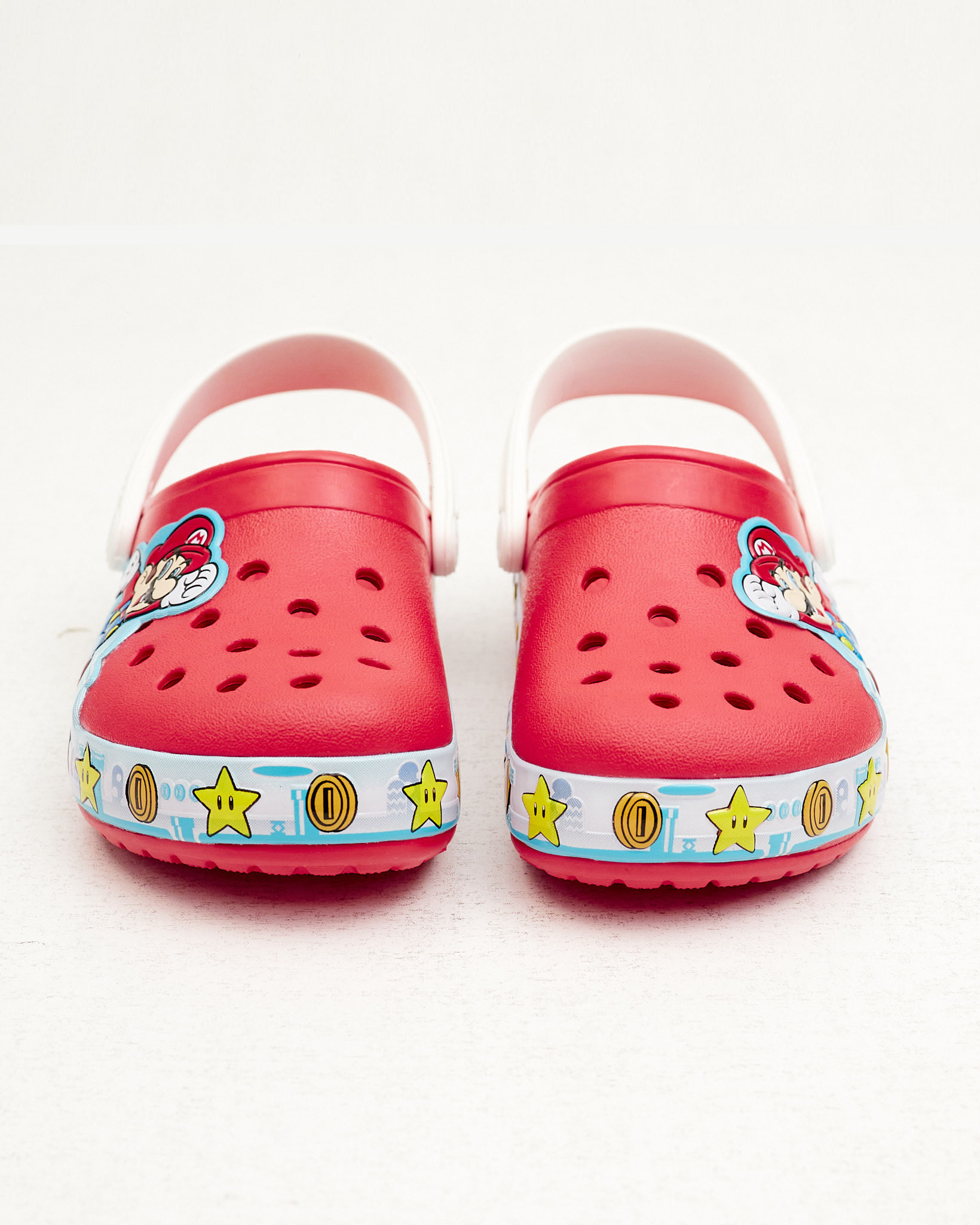 KIDS SUPER MARIO RED & IVORY STRAP CROCS – Posh Apparels