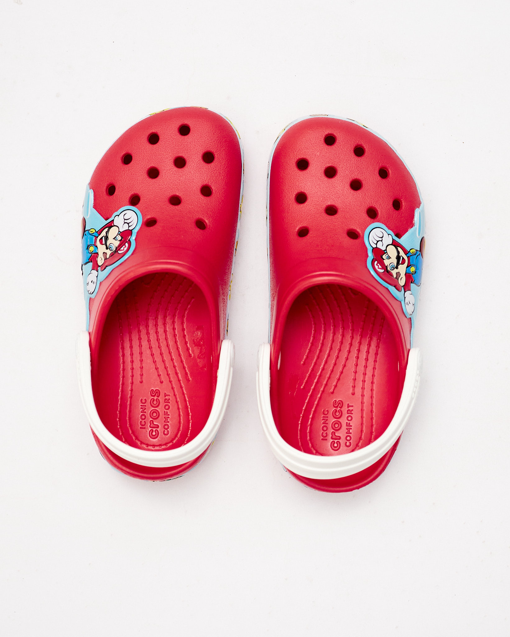 KIDS SUPER MARIO RED & IVORY STRAP CROCS – Posh Apparels