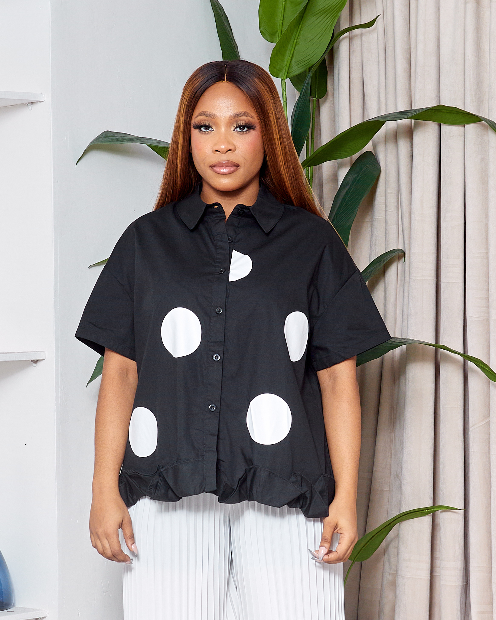 CXI BLACK WHITE POLKA BOX SHIRT – Posh Apparels