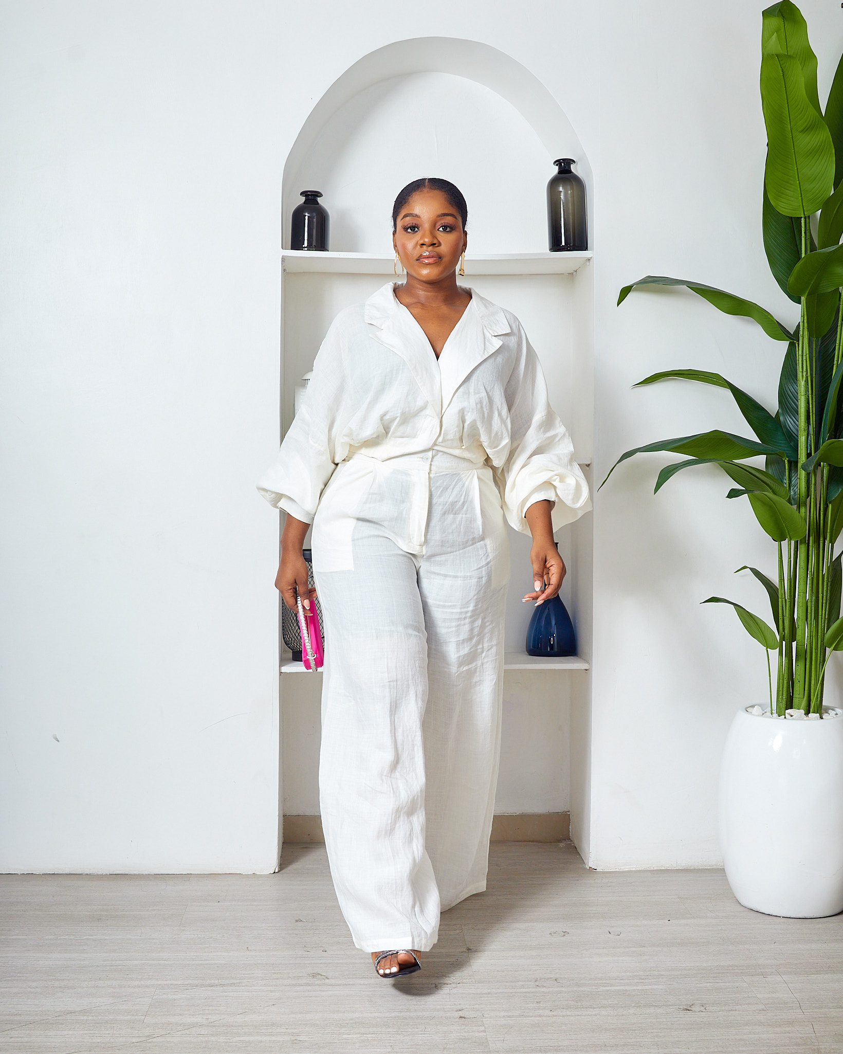 SASHES X HIDES IVORY LINEN PONCHO JACKET & PANT SUIT SET – Posh Apparels