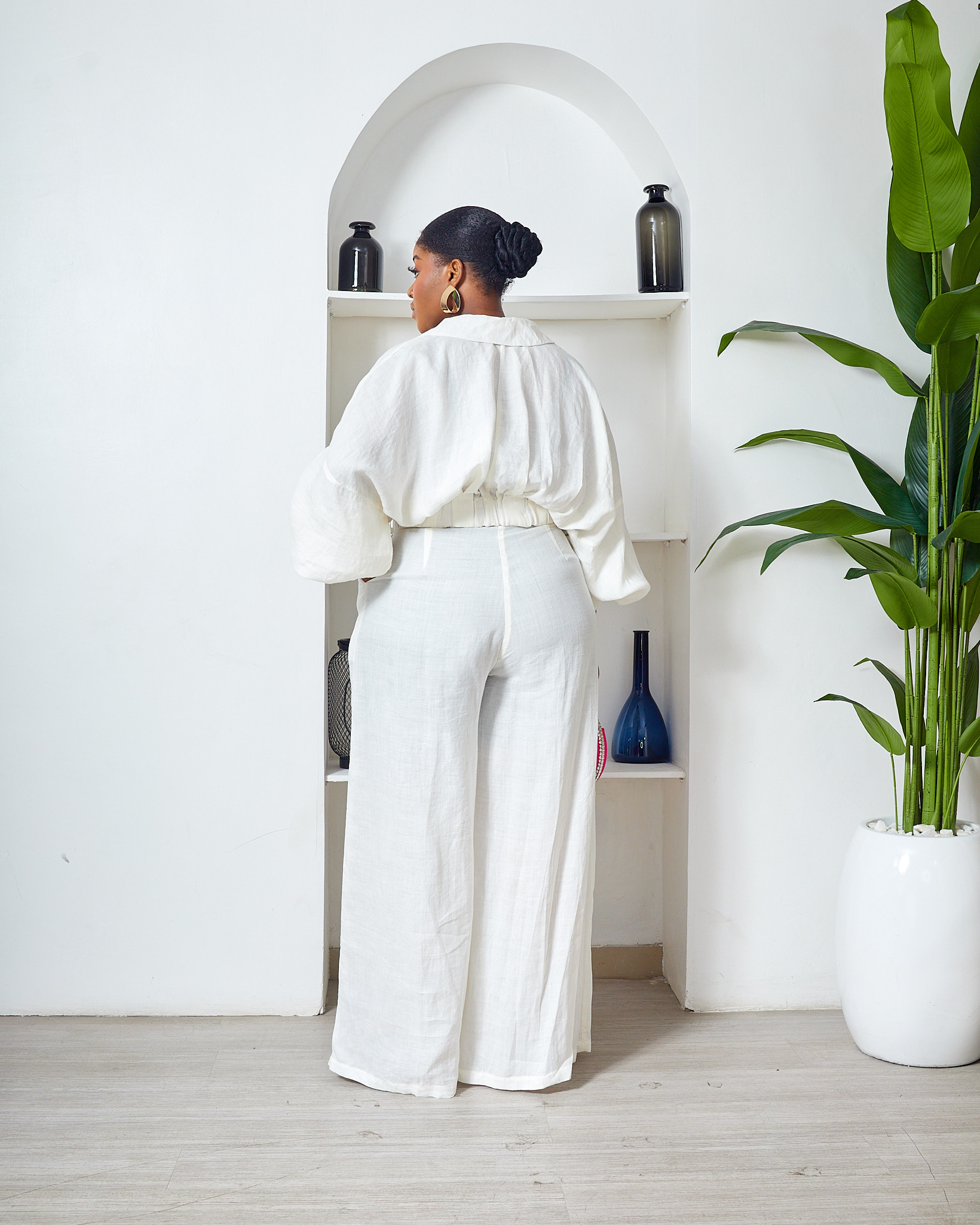 SASHES X HIDES IVORY LINEN PONCHO JACKET & PANT SUIT SET – Posh Apparels